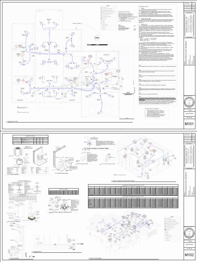 HVAC Plan for Single Family Addition | PDF | Duct (Flow) | Equipment
