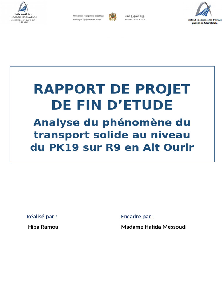 Projet PFE (Suite) | PDF | Sol (pédologie) | Ruissellement