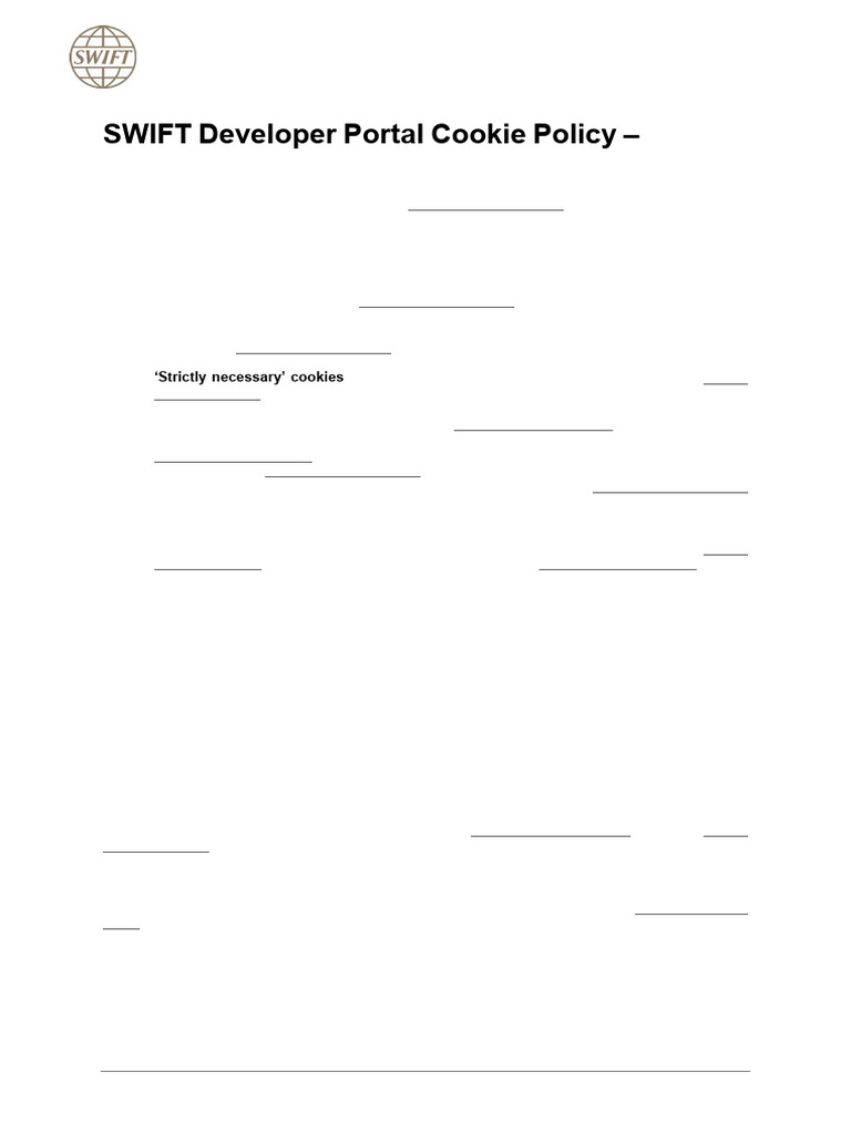 SwiftDeveloperPortal Cookie Policy V1 | PDF | Http Cookie | Computing