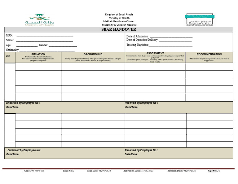 Sbar new | PDF | Medical Specialties | Health Sciences