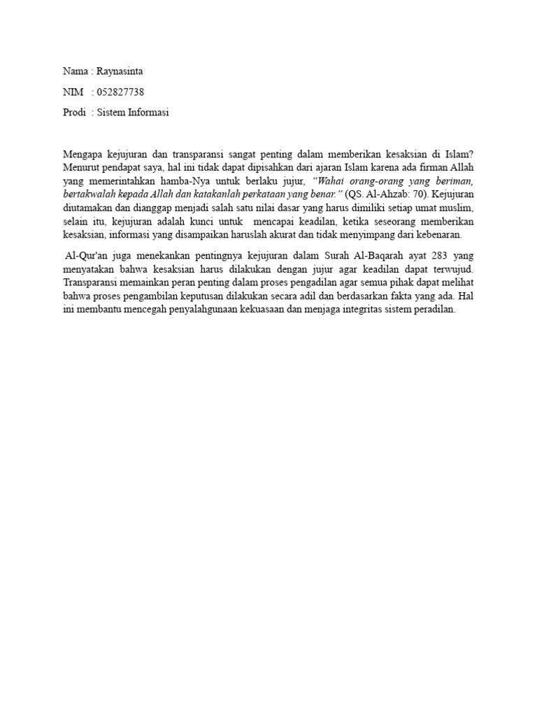 Diskusi 4 Pendidikan Agama Islam | PDF