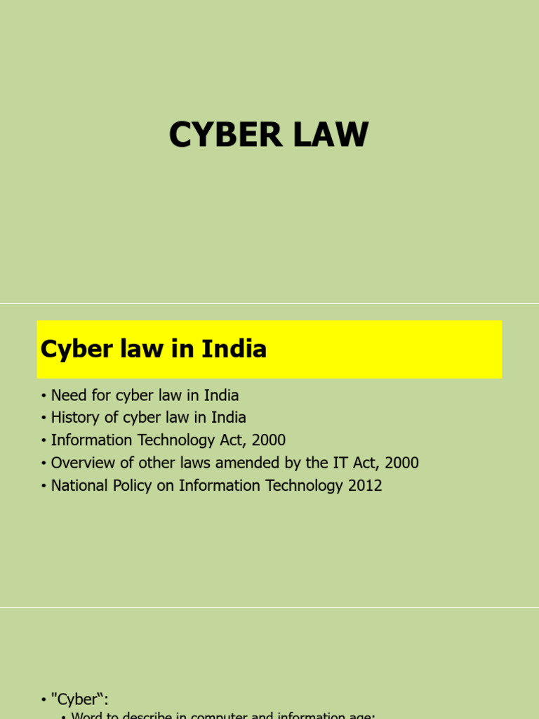 SG CYBER LAW PART 1 | PDF | Cyberspace | Cybercrime