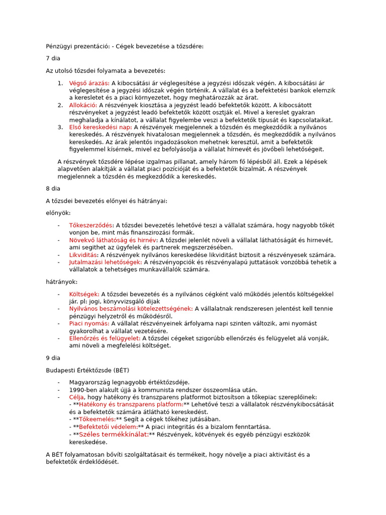 Tozsde Bevezetése | PDF