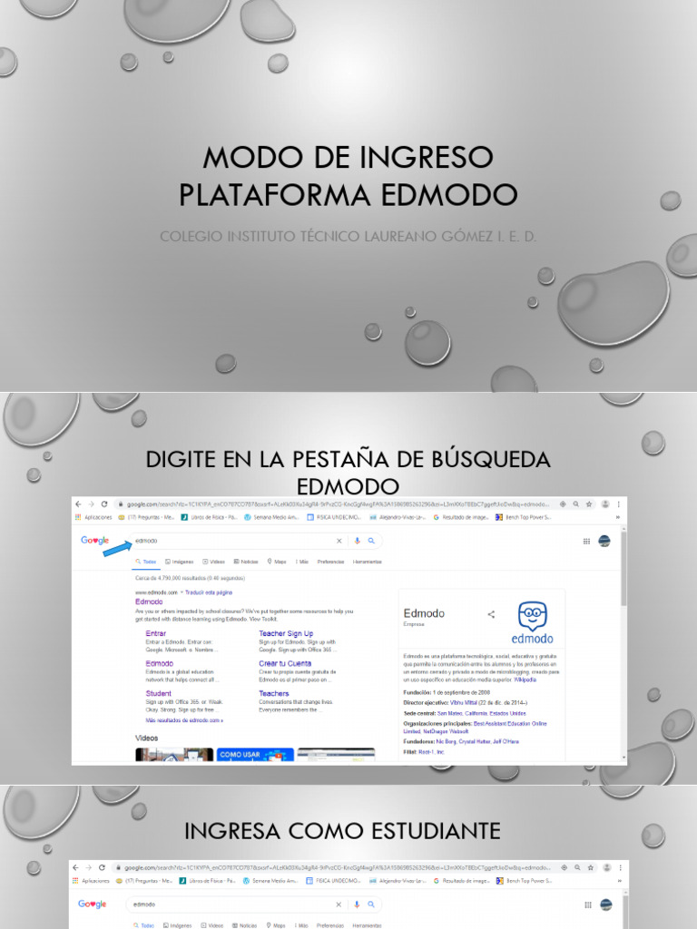 Modo de Ingreso Edmodo | PDF