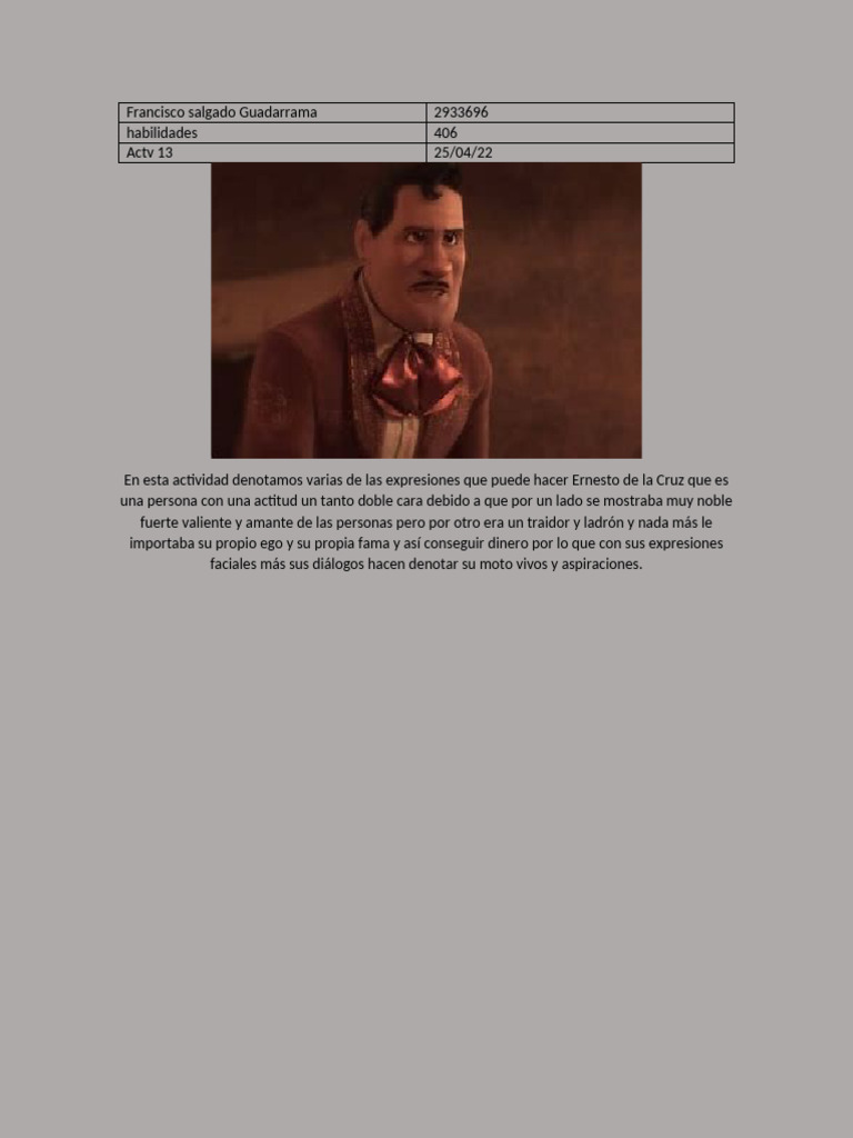 Actv 13 Habilidades | PDF