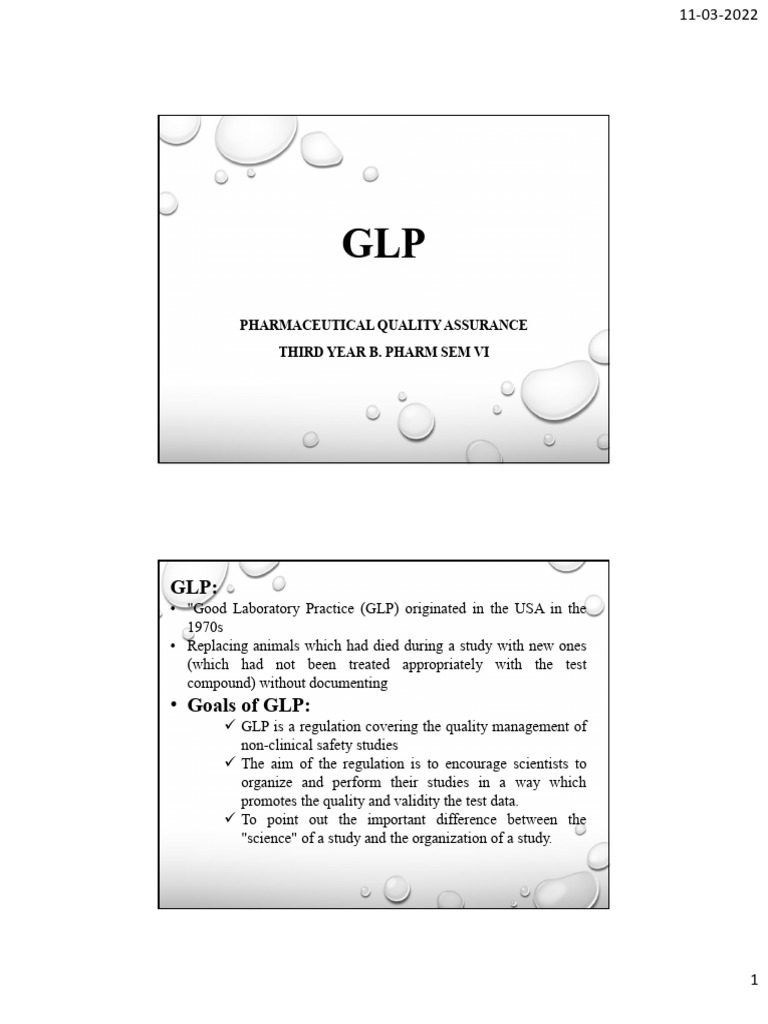 Unit 3.2 GLP | PDF