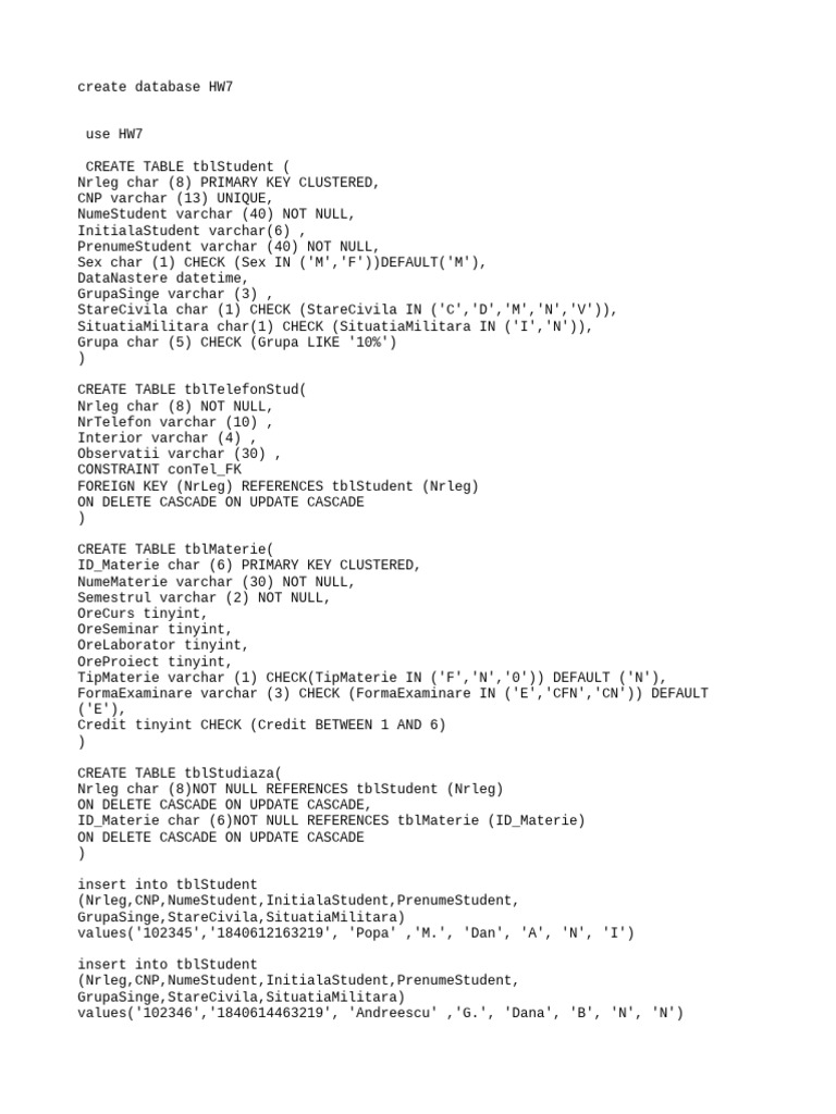 HW 7 DB | PDF | Software Design | Computer Data