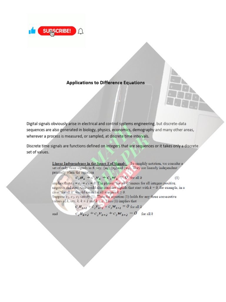 Difference Equations & Eigenvalues | PDF | Eigenvalues And Eigenvectors | Matrix (Mathematics)