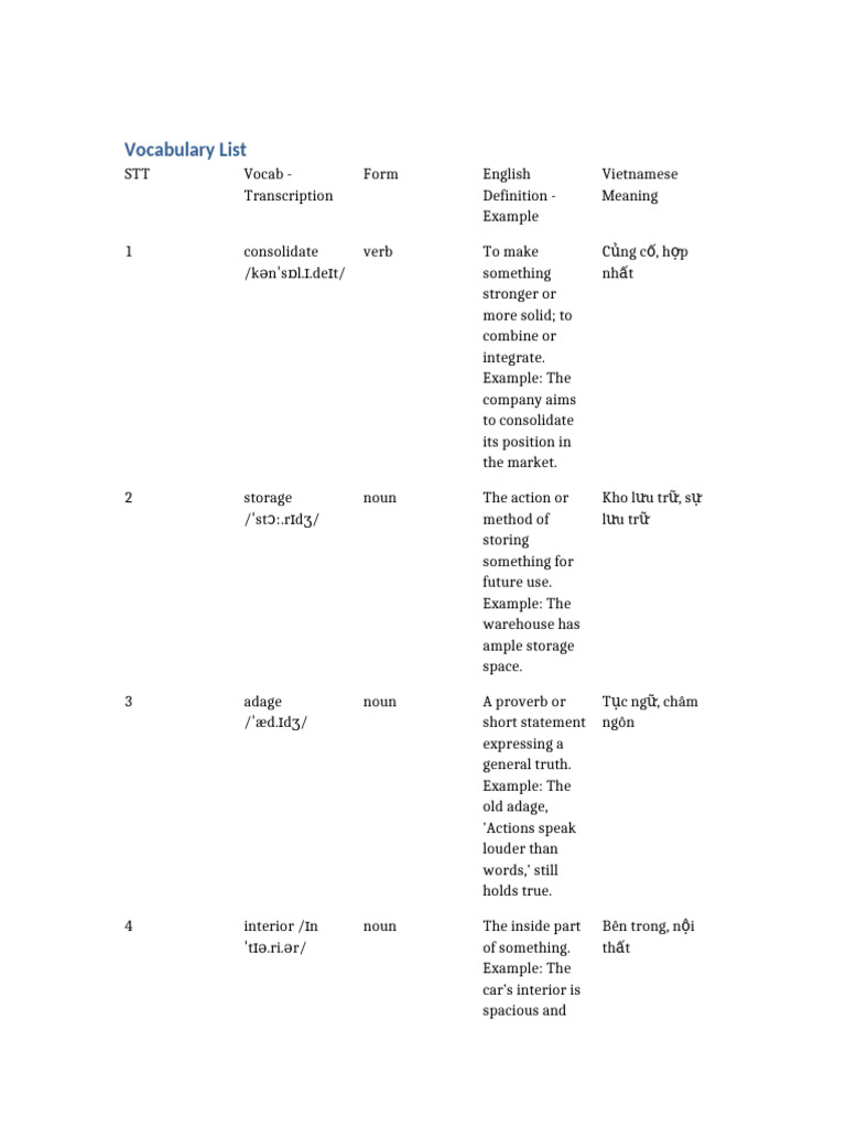 vocabulary_list | PDF | Semantic Units | Linguistic Typology