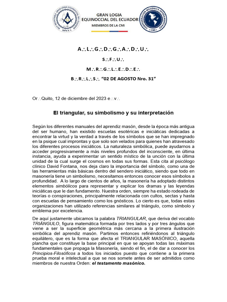El triangular masonico (01) | PDF | Justicia | Crimen y violencia