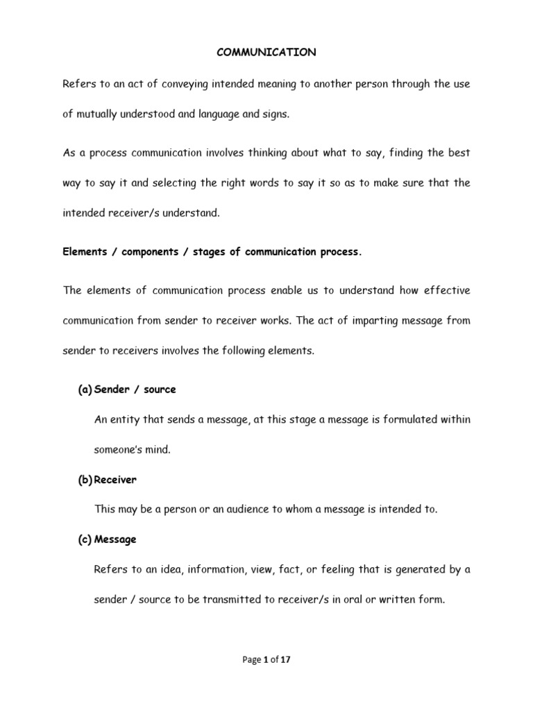 Understanding the Communication Process | PDF | Communication | Nonverbal Communication