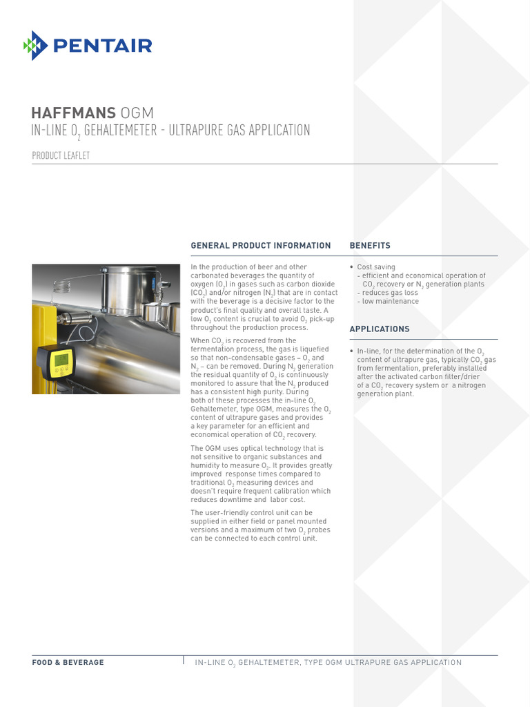 Haffmans: In-Line O Gehaltemeter - Ultrapure Gas Application | PDF ...