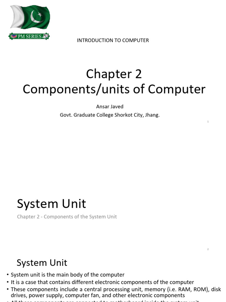 Ch-02 (Comp) - Components of The System Unit-1 | PDF | Random Access ...