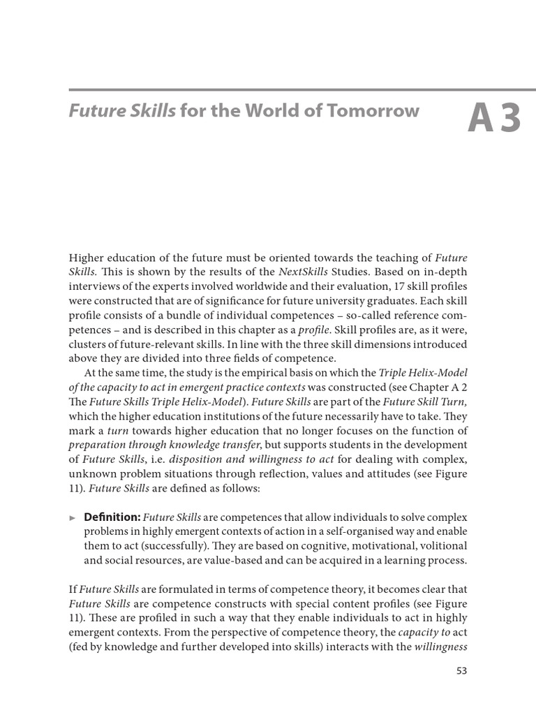 The 17 Future Skill Profiles | PDF | Self Efficacy | Motivational