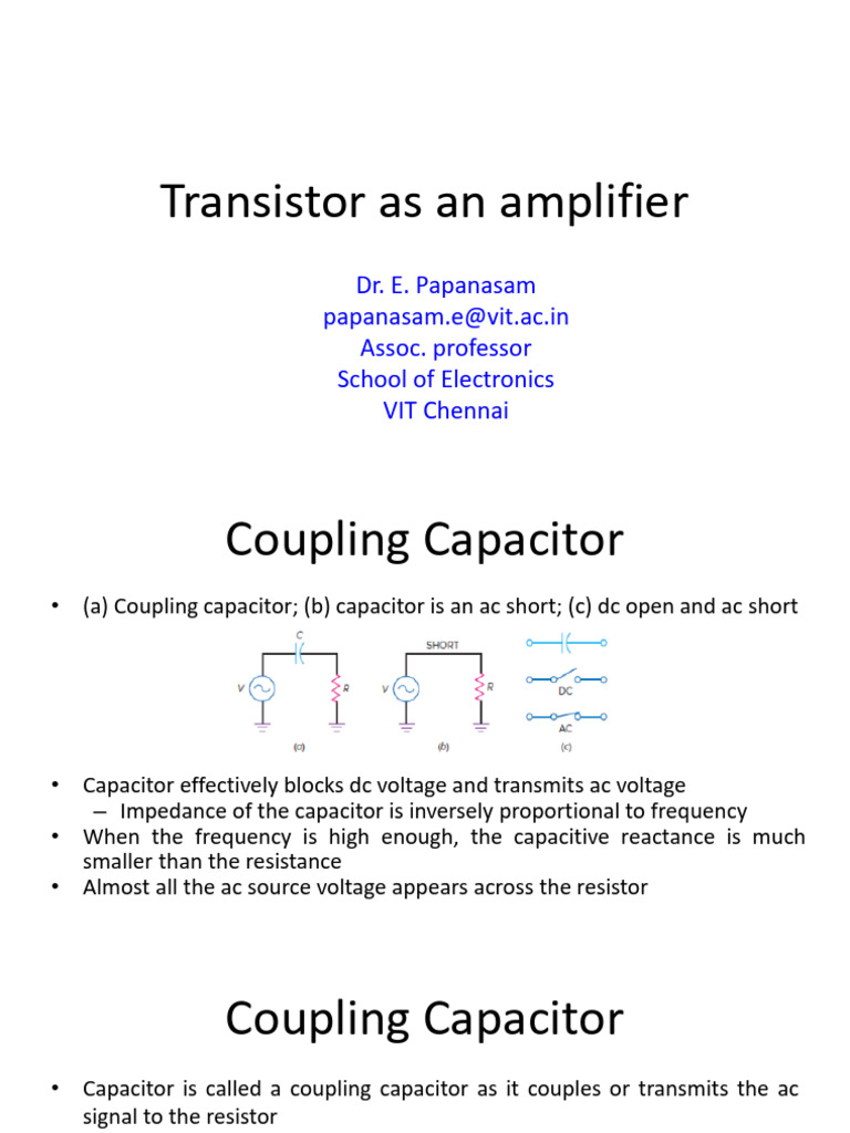 M2 - Transistor As An Amplifier | PDF | Amplifier | Bipolar Junction Transistor