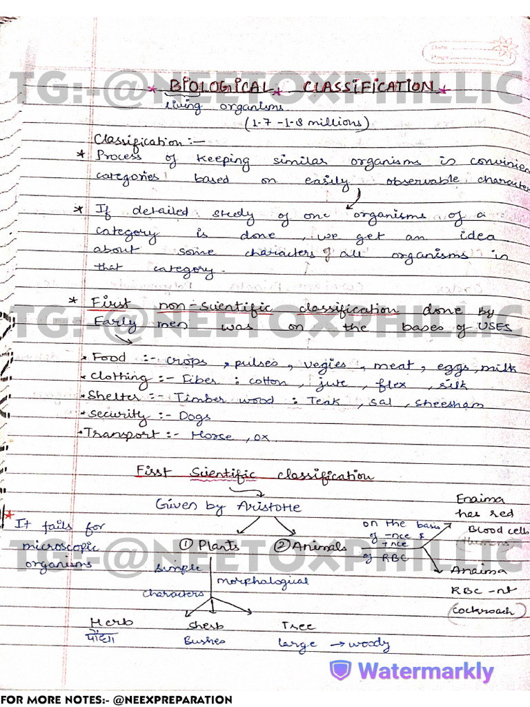 Biological Classification (Vipin Sir) @neetoxphill - 241130 - 190953 | PDF