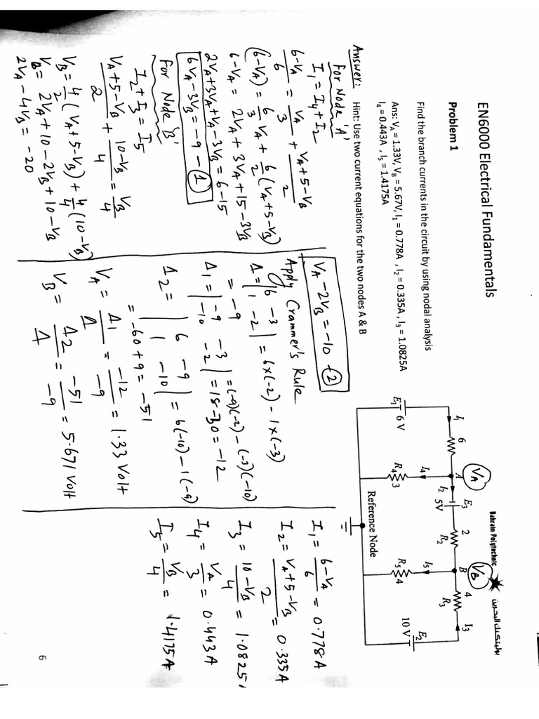 Solution Nodal Analysis Pdf