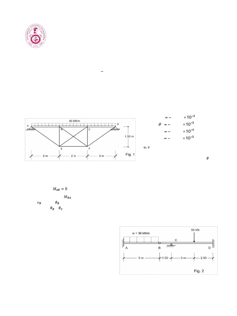 Solución de La Práctica 5 - 2019a | PDF | Rigidez | Viga (Estructura)