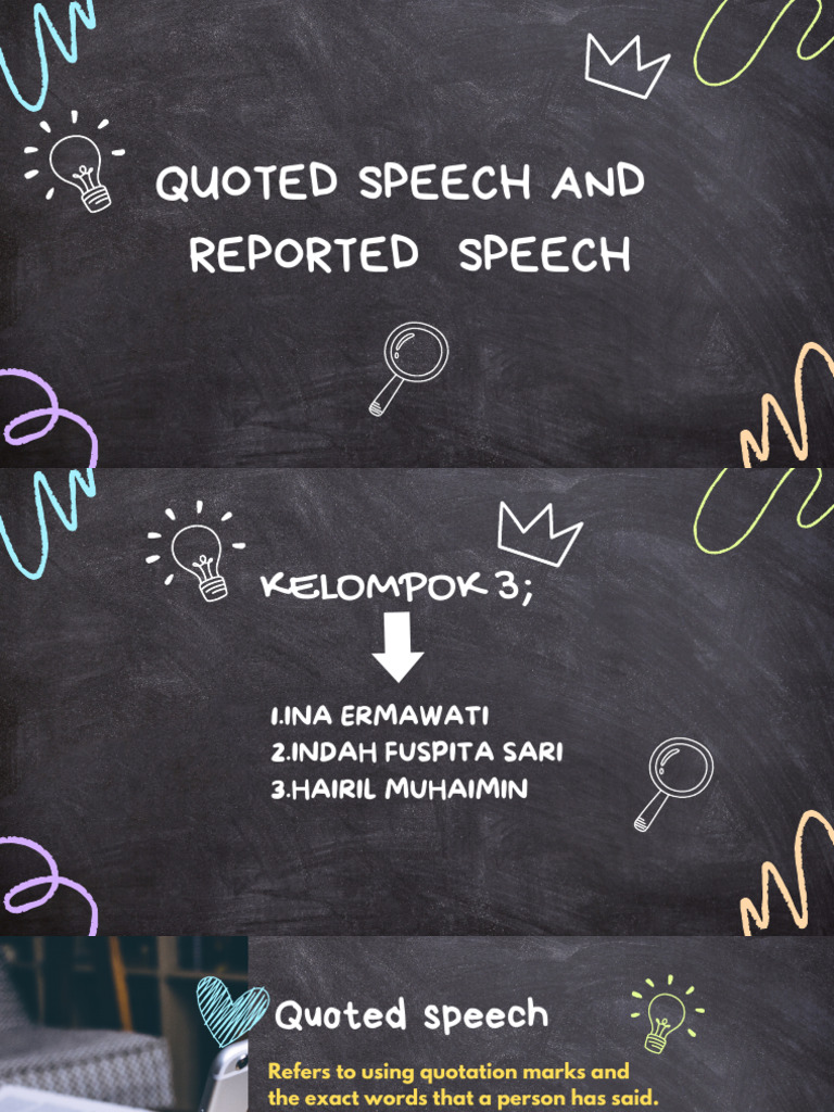 Quoted vs. Reported Speech Guide | PDF