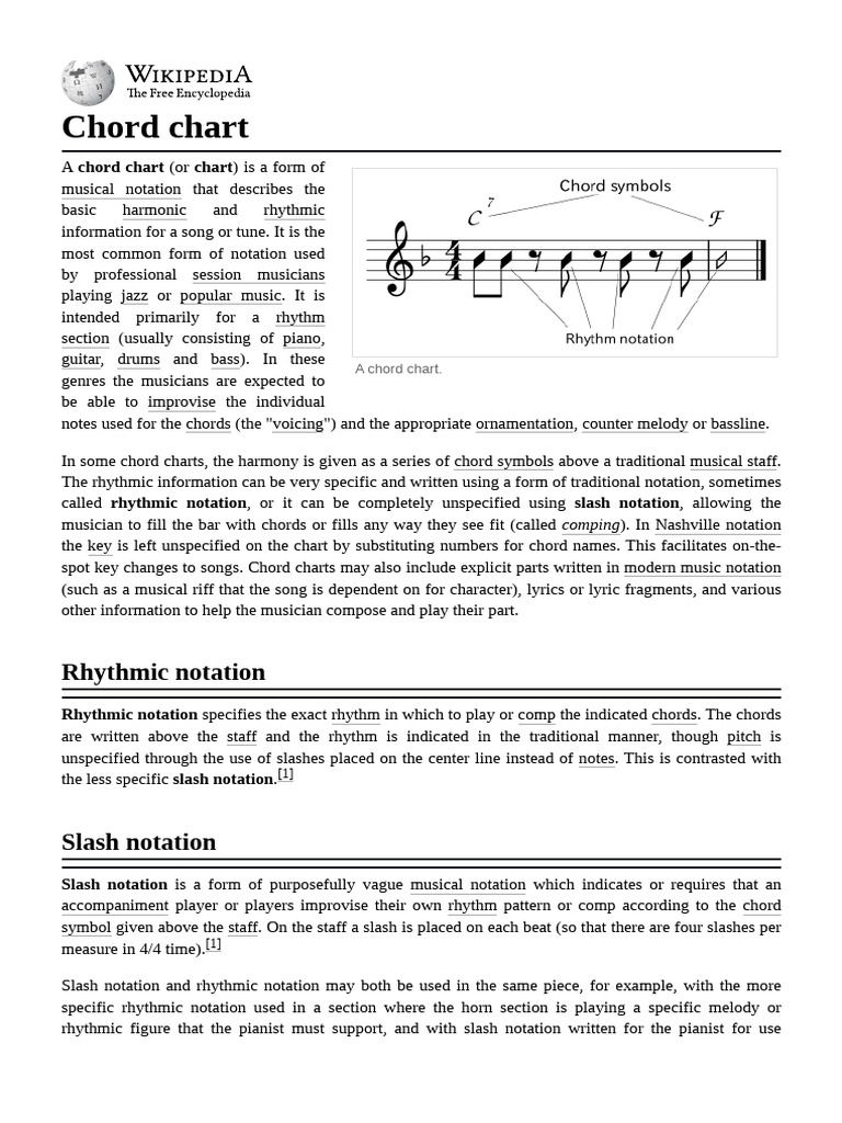 Chord_chart | PDF | Musical Compositions | Music Theory