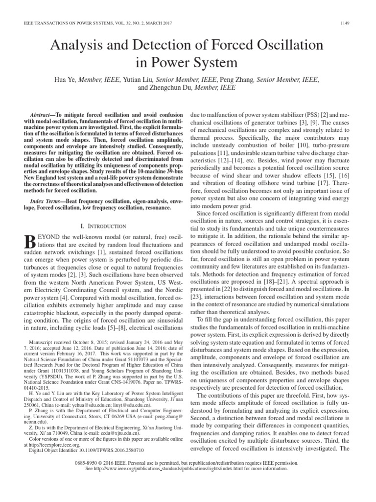 Detecting Forced Oscillation in Power Systems | PDF | Eigenvalues And ...