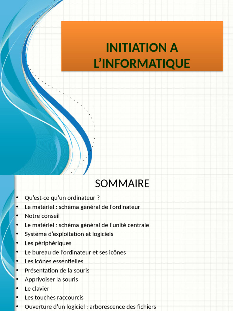 Initiation Informatique | PDF | Système d'exploitation | Matériel informatique