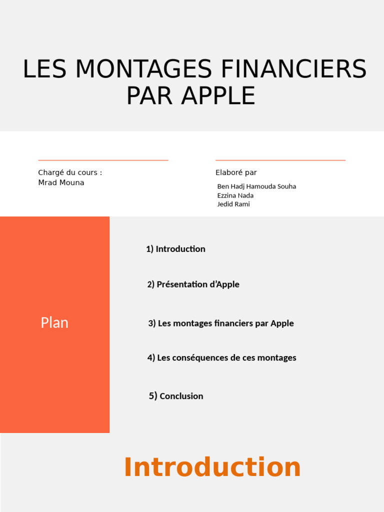 Montages financiers d'Apple : enjeux clés | PDF | Apple Inc. | Action ...
