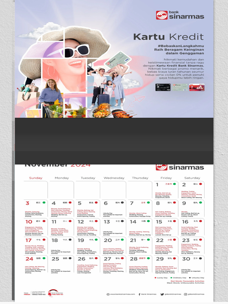 Kalender Digital Bank Sinarmas 2024 | PDF