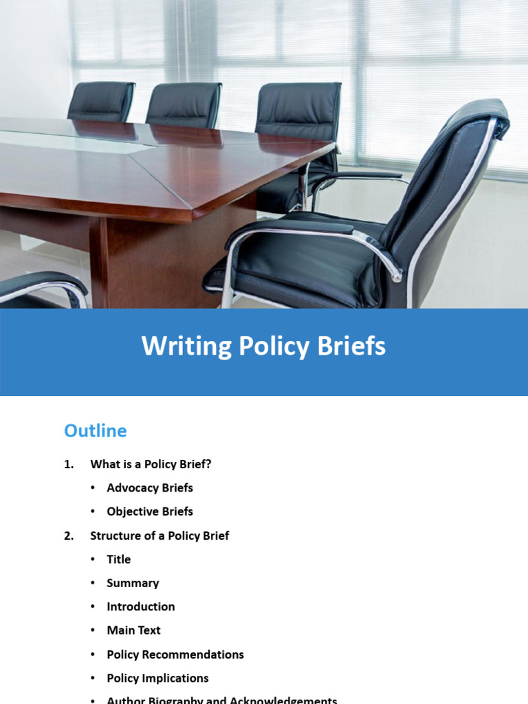 Policy Brief Writing Guide | PDF | Policy | Jargon