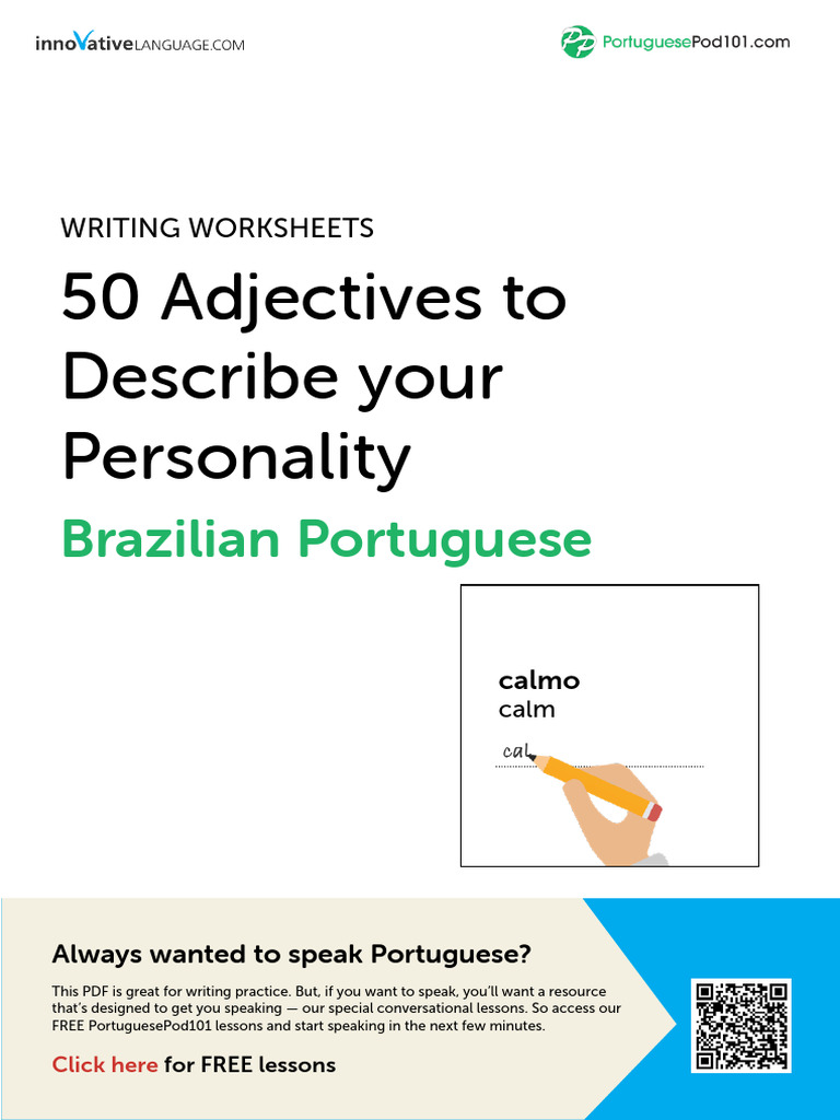 Portuguese Personality Adjectives PDF | PDF | Scientific Theories ...