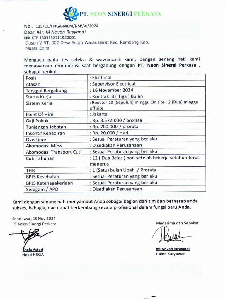 Pt Neon Sinergi Perkasa | PDF