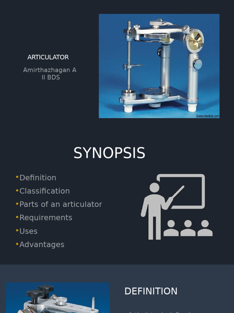 Articulator Overview: Types and Uses | PDF | Dentistry Branches