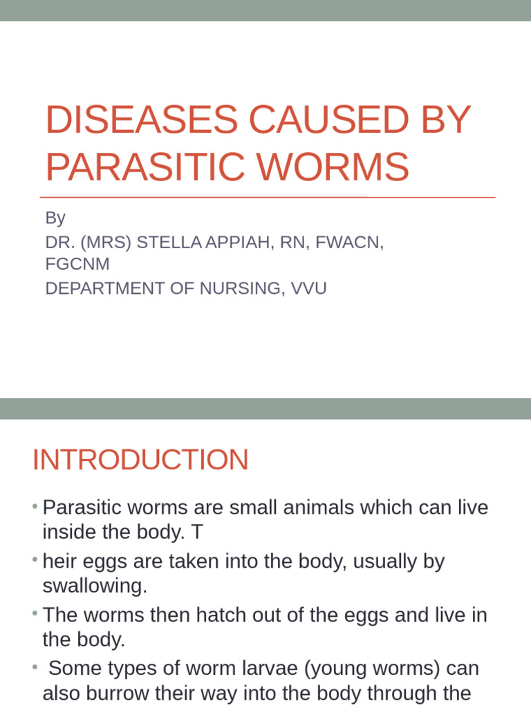 Diseases Caused by Parasitic Worms | PDF | Medical Specialties ...