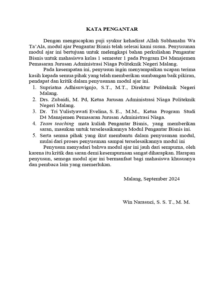 Modul Pengantar Bisnis | PDF