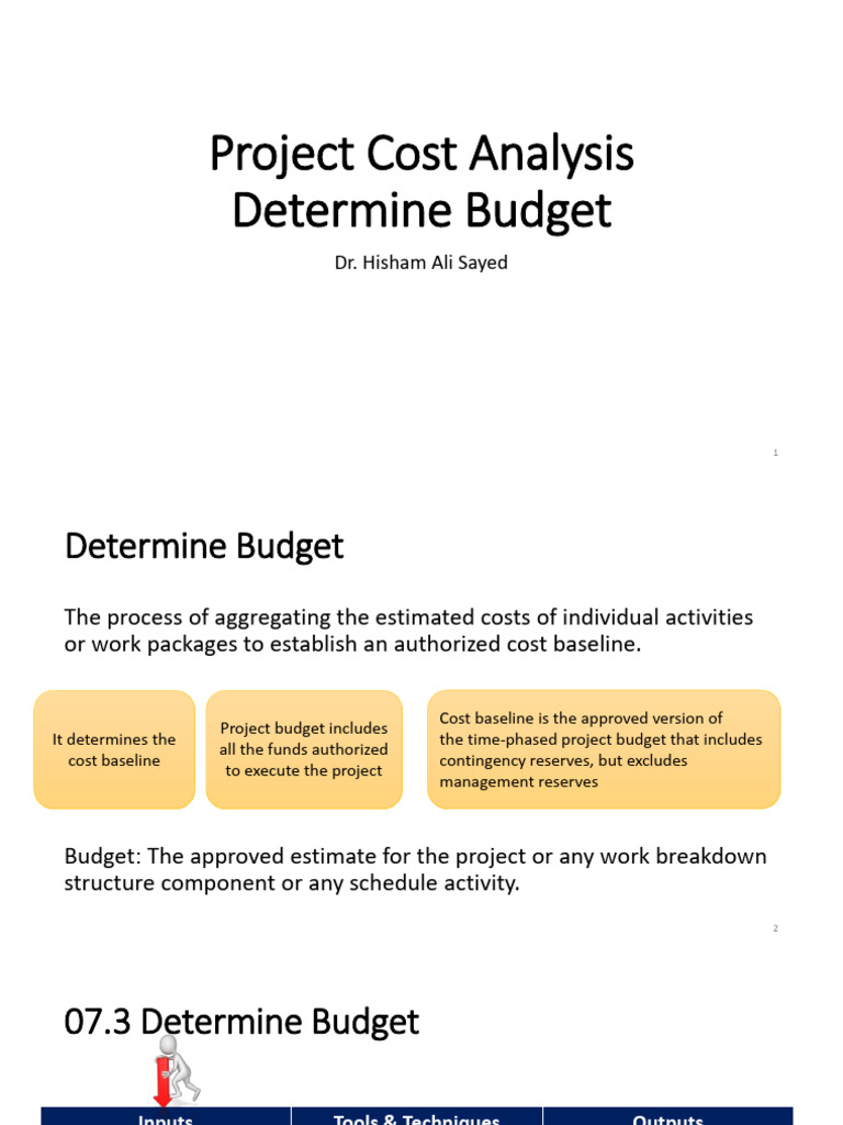 Project Cost Analysis - Determine Budget | PDF | Project Management ...