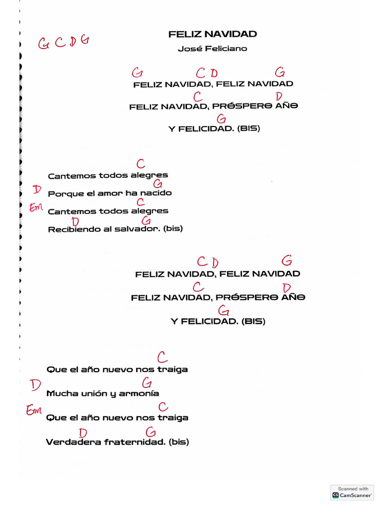 Feliz Navidad - José Feliciano | PDF