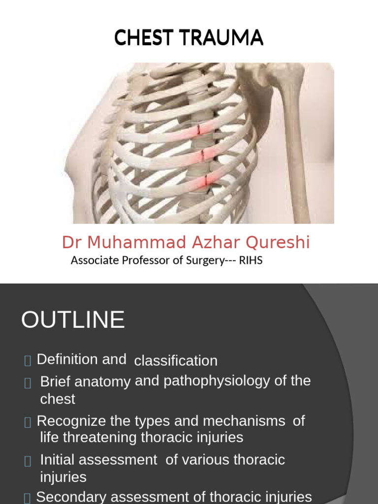 CHEST TRAUMA and tube lecture final year | PDF | Thorax | Aorta