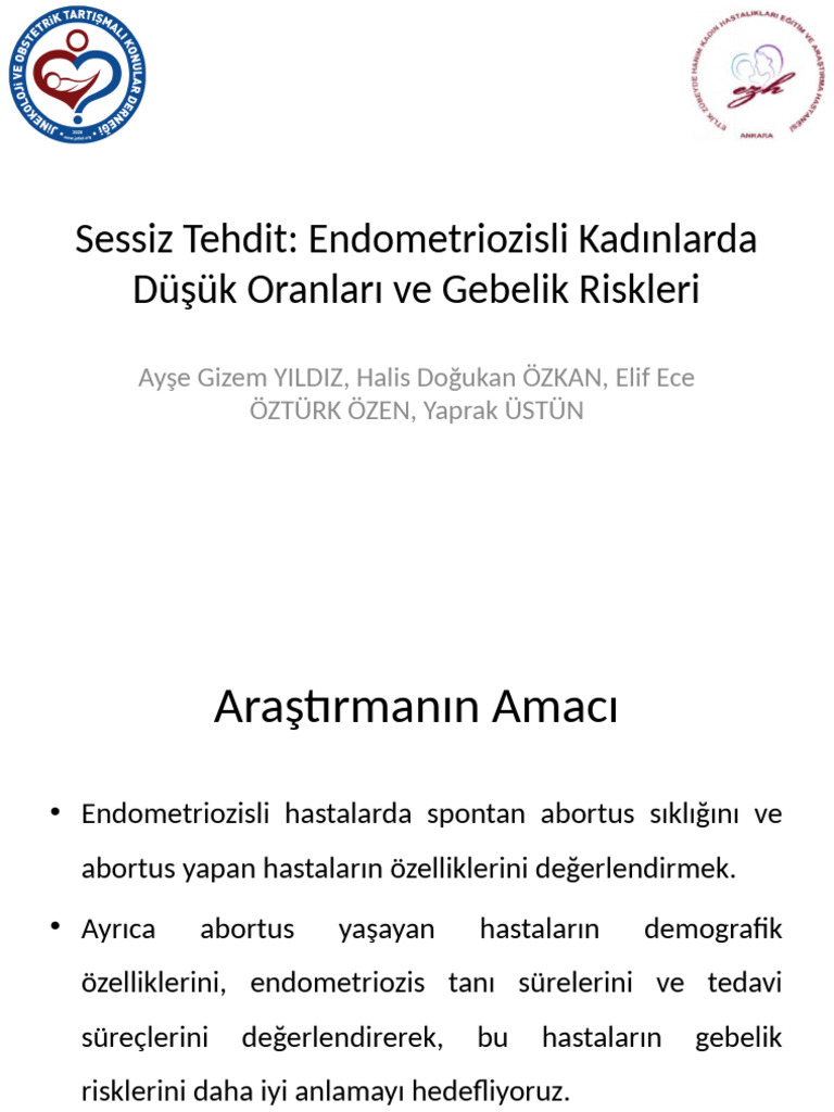 Endometriozis Arastirma Sunum 2 | PDF