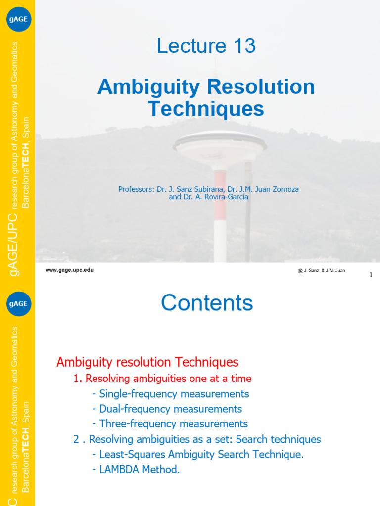 L13. Ambiguity Resolution Techniques | PDF