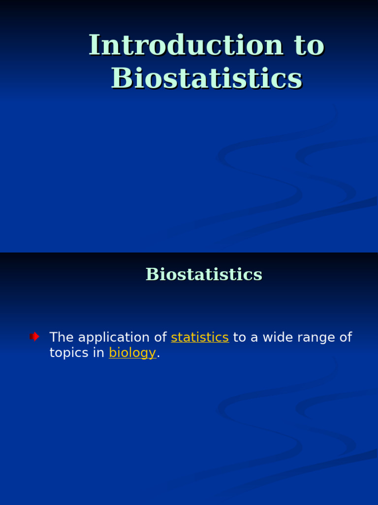 B. Introduction To Biostat | PDF | Statistics | Biostatistics