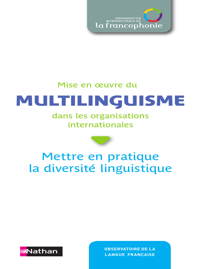Multilinguisme dans les organisations internationales | PDF | la ...