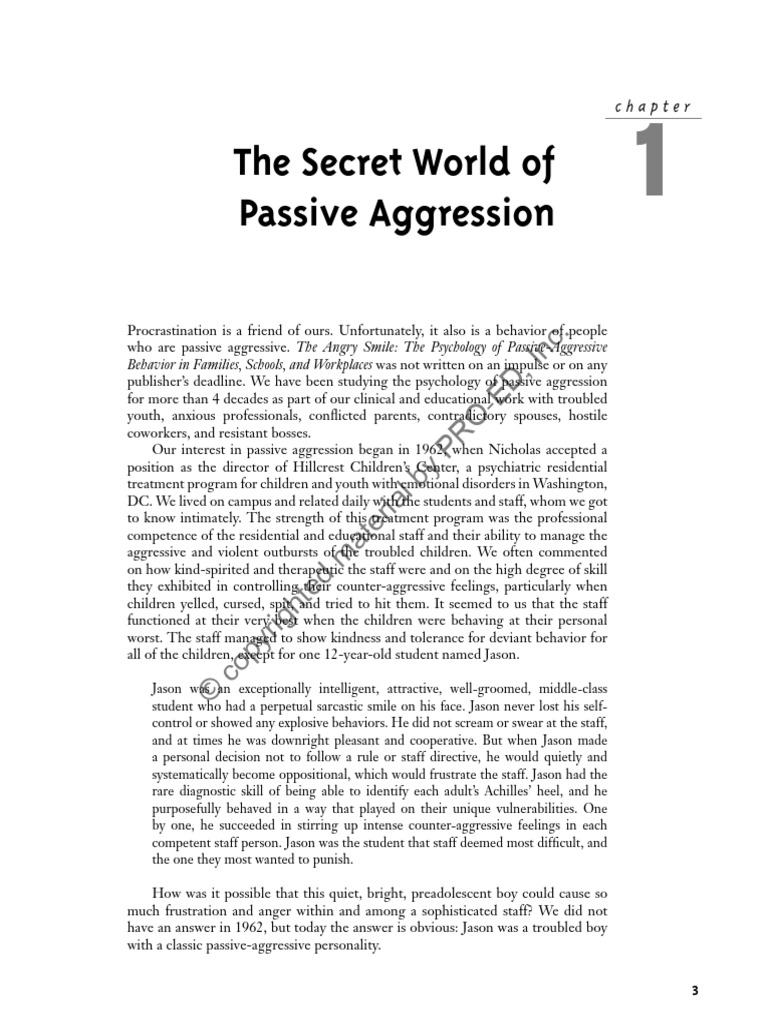 Understanding Passive Aggression | PDF | Diagnostic And Statistical ...