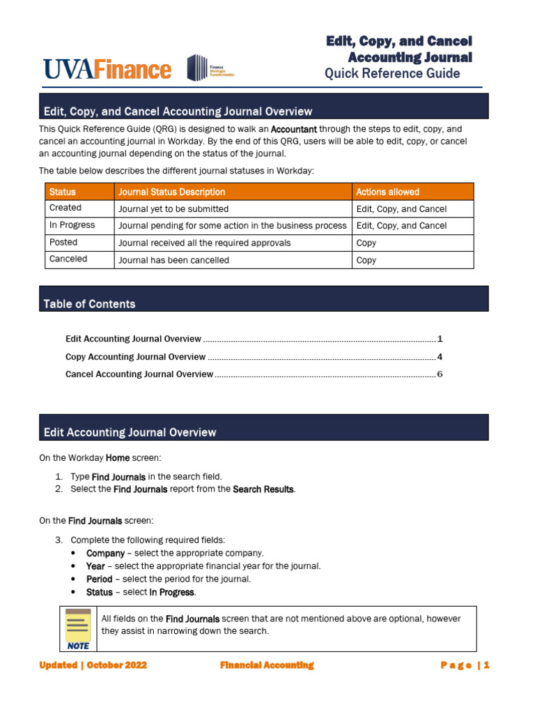 General Ledger - Edit, Copy, and Cancel - Journal | PDF | Computing ...