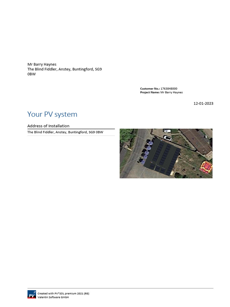 R0 MR Barry Haynes 13-01-2023 | PDF | Photovoltaics | Photovoltaic System