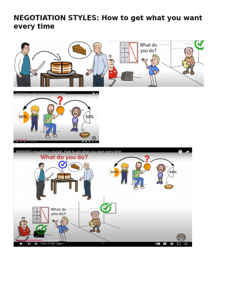 Objective Styles For Negotiation | PDF