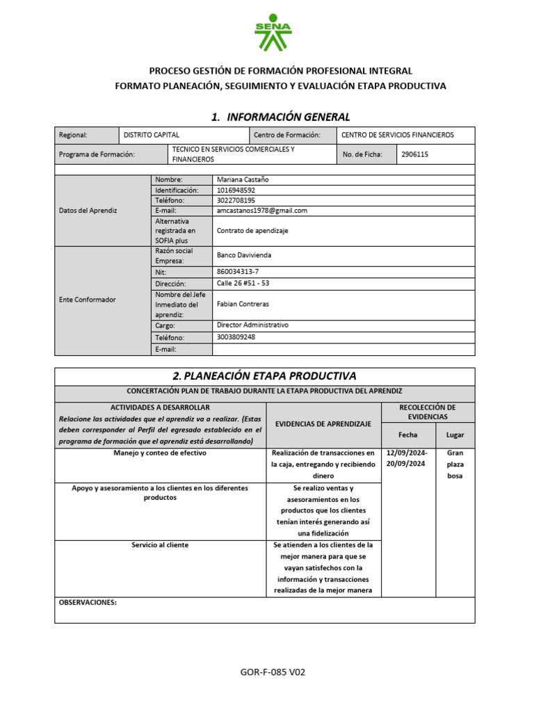 Acta0012024 F023C 1016948592 2906115 | PDF | Evaluación | Business