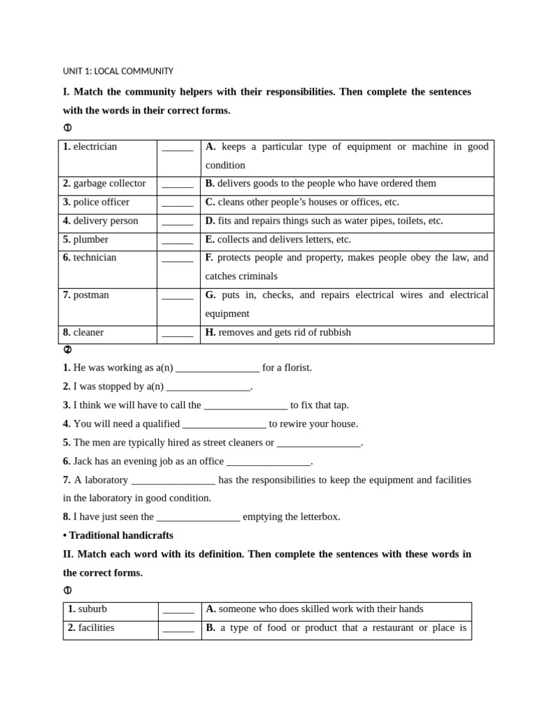 UNIT 123 | PDF | Crafts | Village