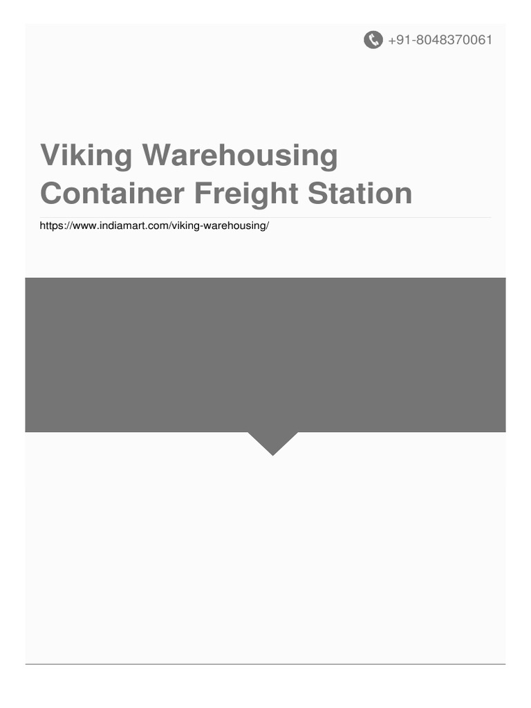 Viking Warehousing Container Freight Station | PDF