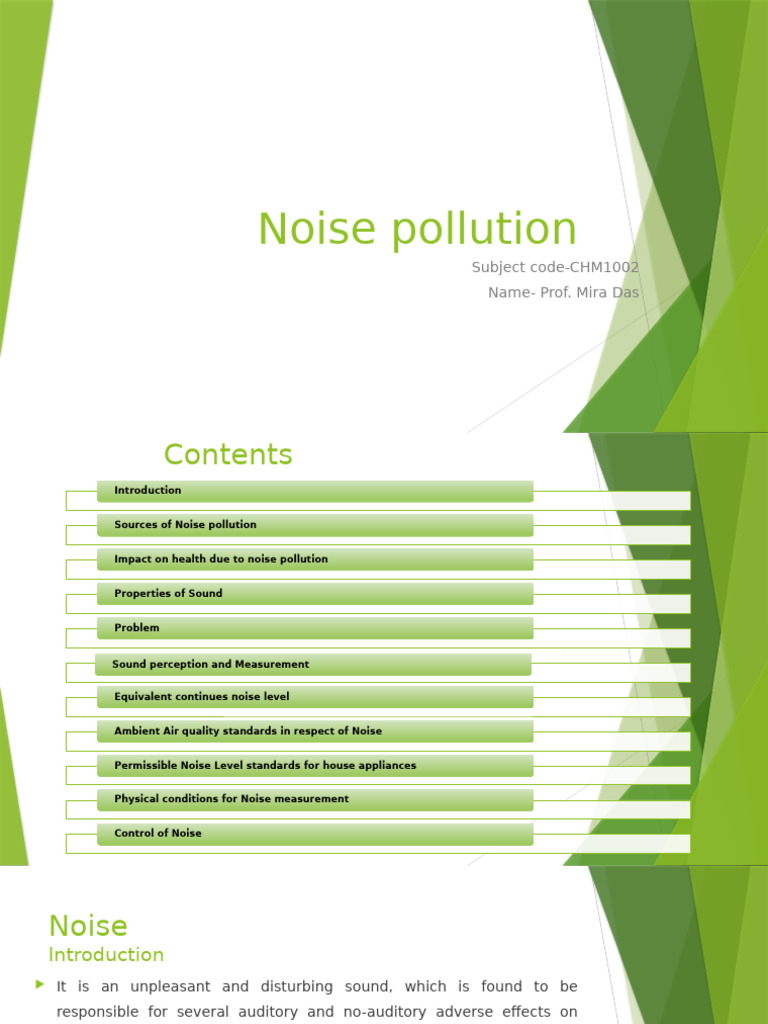 5 Noise Pollution_Prof. Mira Das | PDF | Sound | Noise