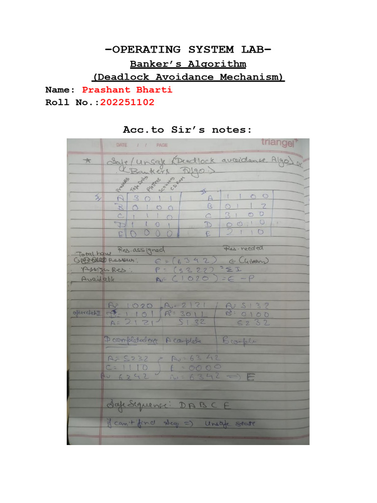 202251102_Banker | PDF | Computer Programming | Algorithms